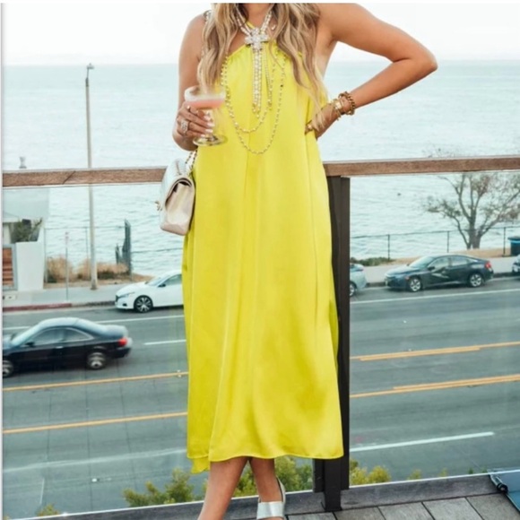 Show Me Your MuMu | Dresses | Show Me Your Mumu Yellow Halter Maxi ...
